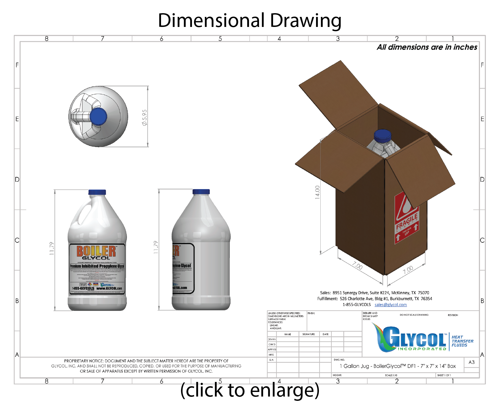 1 Gallon - BoilerGlycol™ DF1 - 100% USP Grade Inhibited Propylene ...