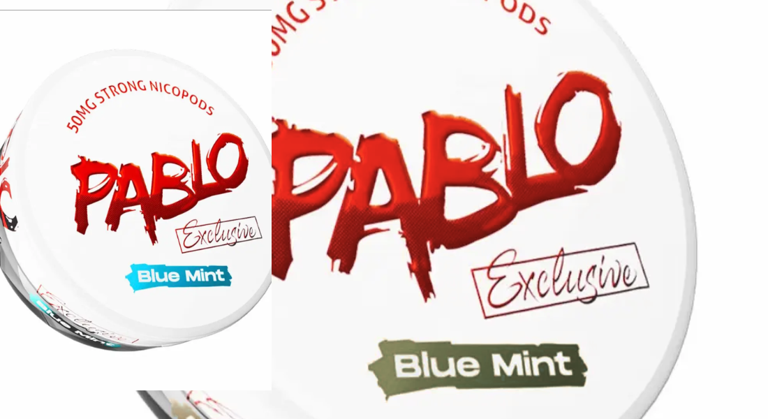 PABLO Exclusive Blue Mint 50mg Nicotine Pouches | Snus Oclock - Glycol,Inc.
